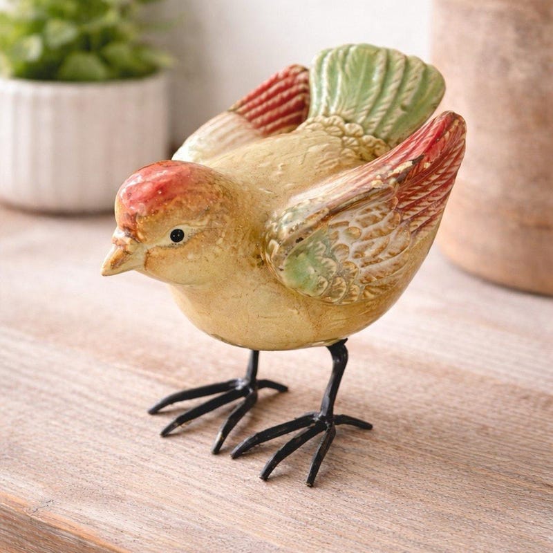 Glass Bird Metal Legs - Etsy