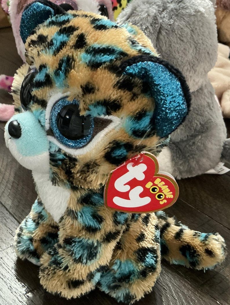 Ty Beanie Boo's Lot of 4 Animals 6" Plush Whiskers, Sophie, Cobalt ...