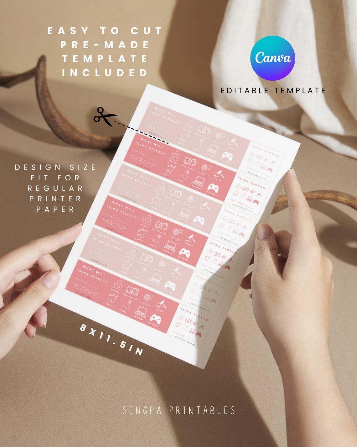 Doljabi 1st Birthday Raffle Tickets Pink Year of Rabbit Korean ...