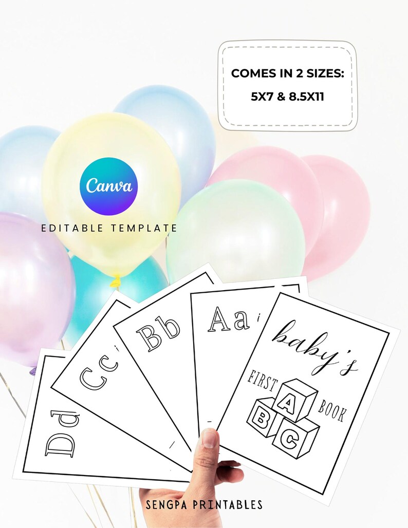 Baby's First ABC Alphabet Coloring Book Baby Shower Personalized Gift ...