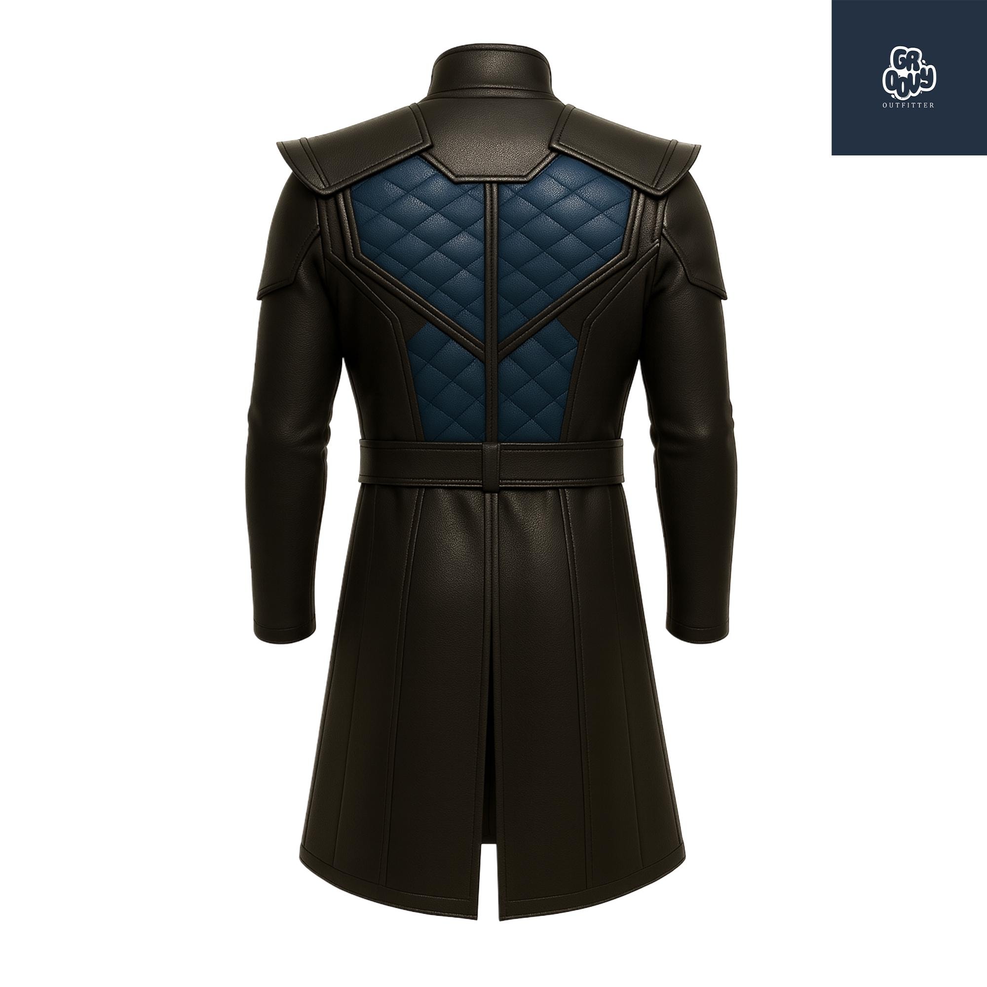 Men's Leather Cosplay Coat: Quilted Armor Panels, Gamer Costume - Etsy