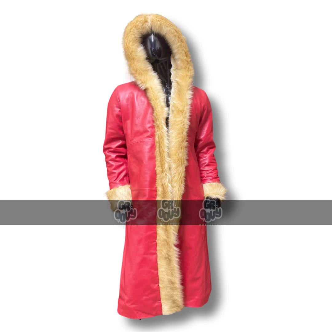 Handcrafted Santa Leather Trench Coat: Christmas Chronicles Cosplay - Etsy