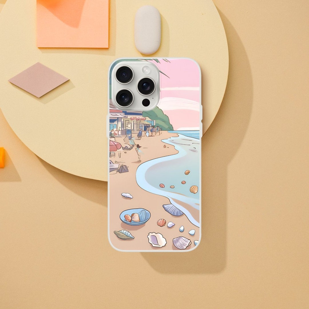 Summer Coastal Watercolor Collage Phone Case Beach Seashell Vacation ...