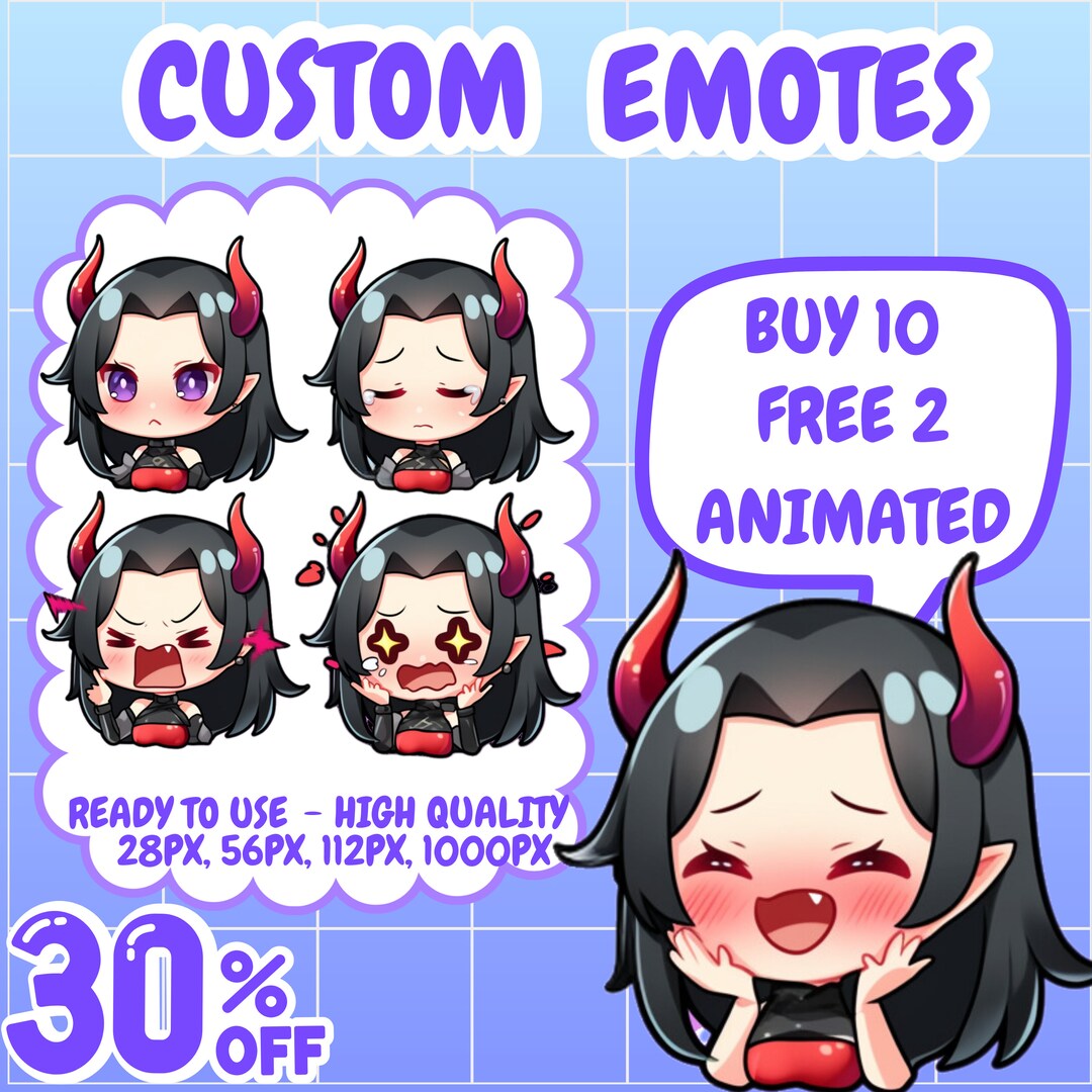 High Quality Custom Emotes and Stiker for Your Streaming Animated ...