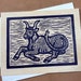 Goat Woodcut Limited Edition Arcanum Bestiarum Bestiary Print - Etsy
