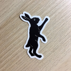 Standing Black Rabbit 3" Sticker Indoor/outdoor Vinyl !!NEARLY GONE ...
