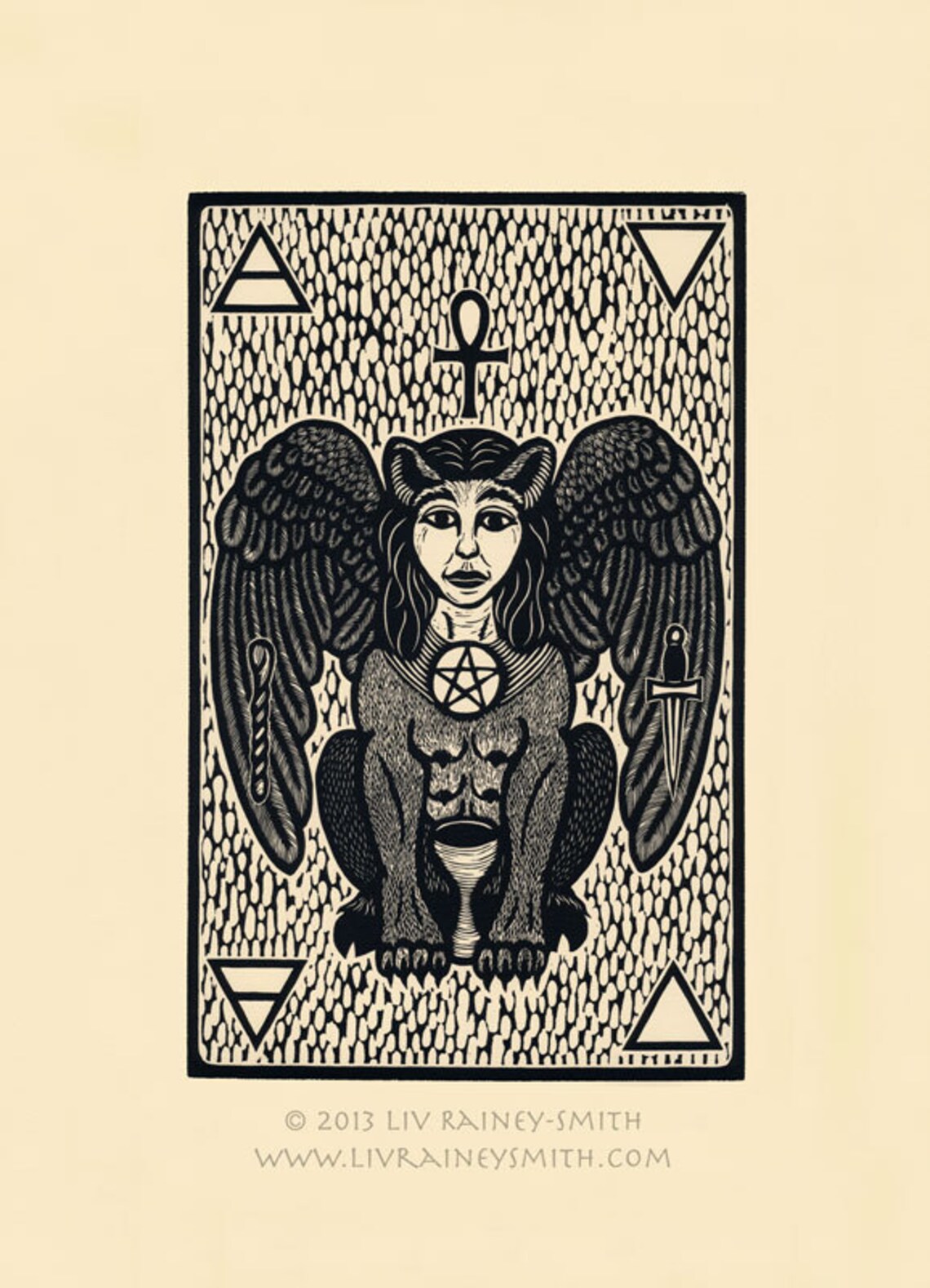 Sphinx Woodcut Limited Edition Arcanum Bestiarum Bestiary - Etsy