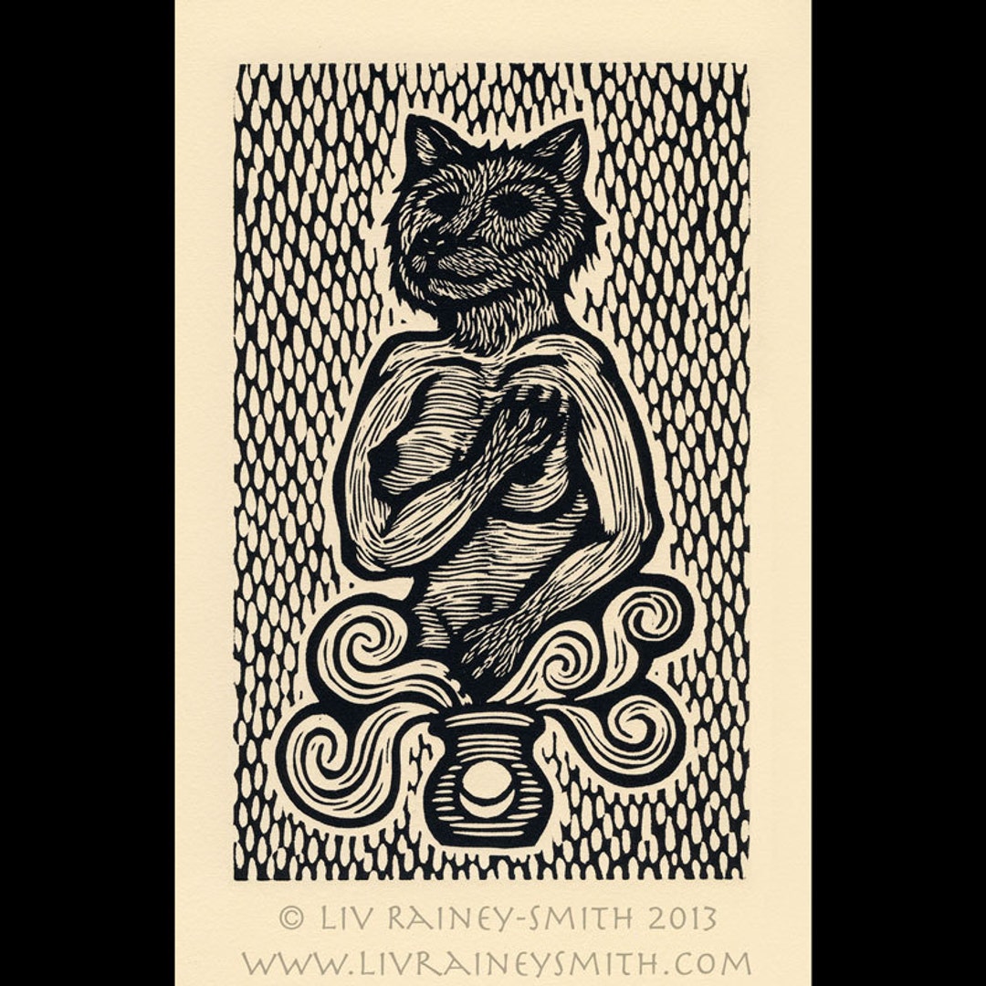 Wolf Woodcut Limited Edition Arcanum Bestiarum Bestiary Print - Etsy