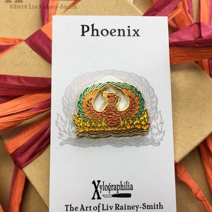 Phoenix Fire Transformation Enameled Artist Lapel Pin - Etsy
