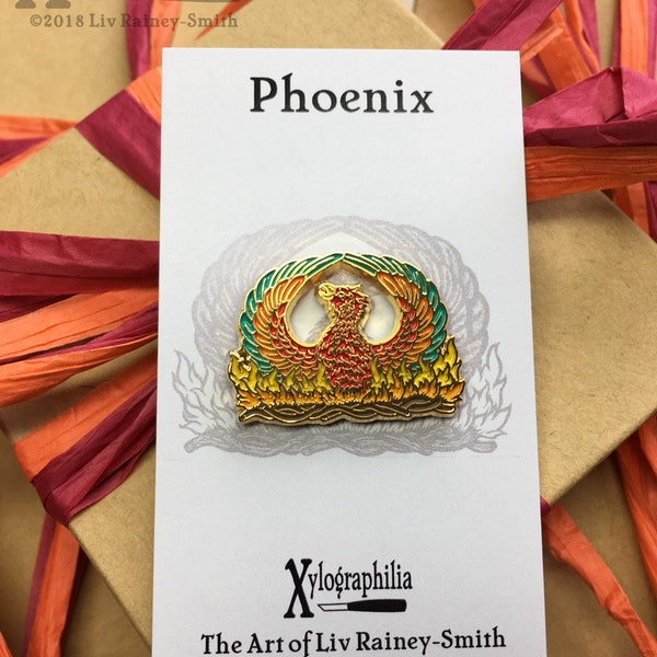 Phoenix Pin - Etsy