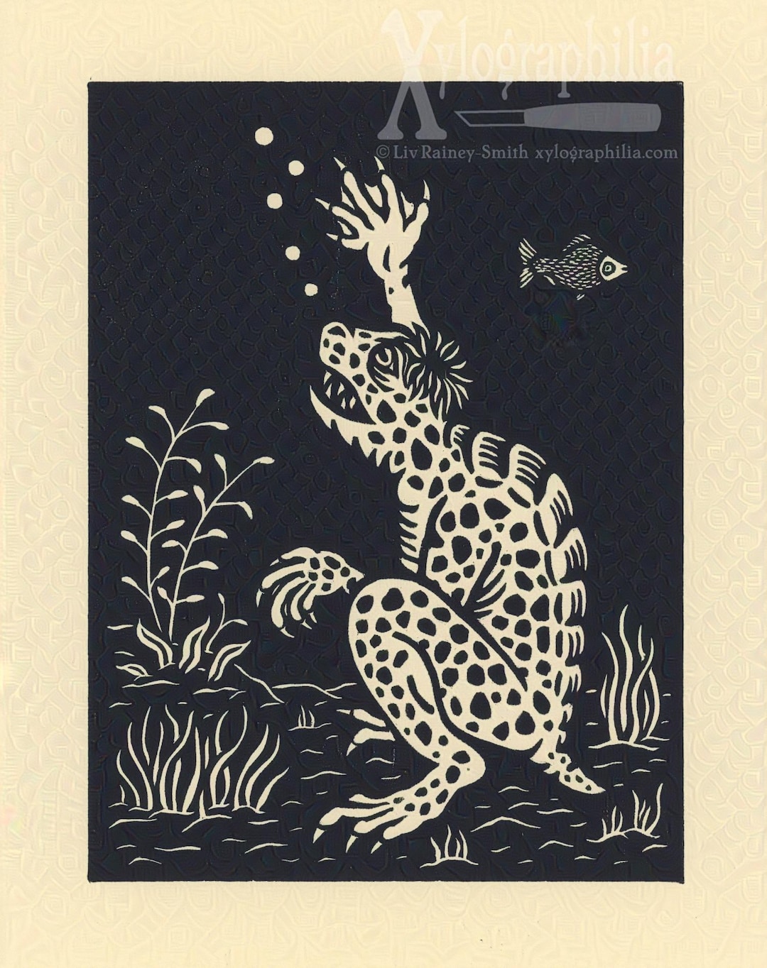 Kappa Water Monster Yokai Woodcut Print Edition of 37 - Etsy
