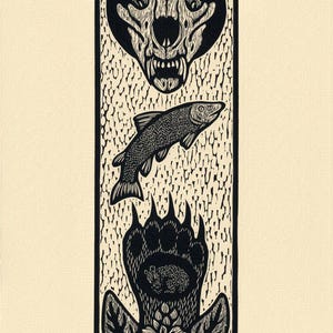 Bear Woodcut Limited Edition Arcanum Bestiarum Bestiary Print - Etsy
