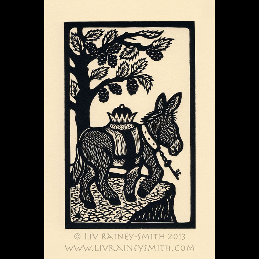 Donkey the Fool Woodcut Arcanum Bestiarum Bestiary Limited Edition ...