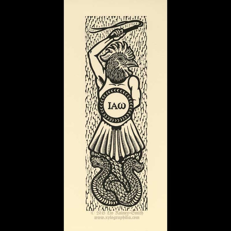 Abrasax Magic Original Woodcut Print Limited Edition - Etsy