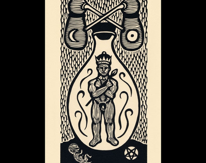 Homunculus Woodcut Limited Edition Arcanum Bestiarum Bestiary Print - Etsy