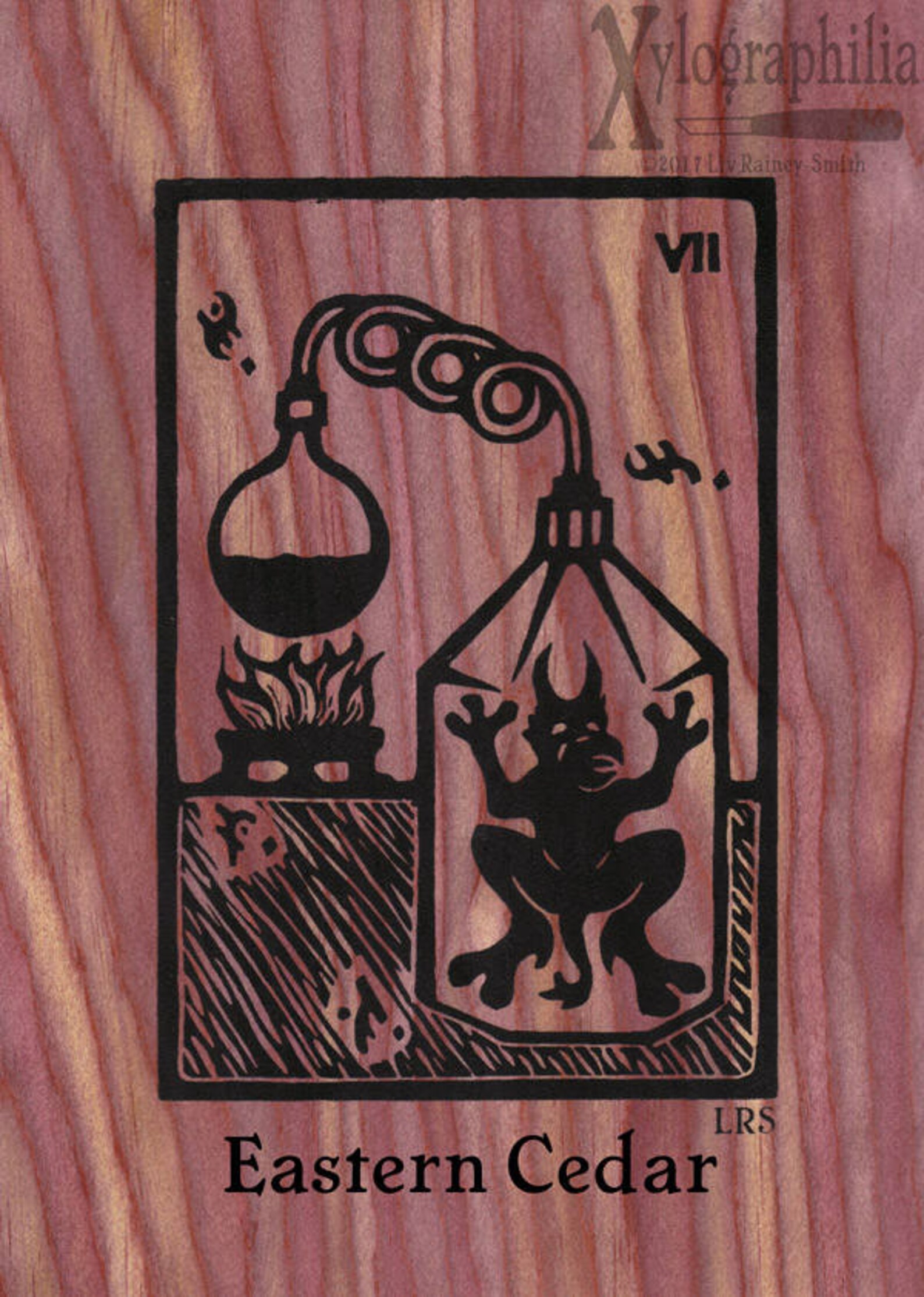 Figure VII homunculus demon screen print on wood veneer 7x5 | Etsy