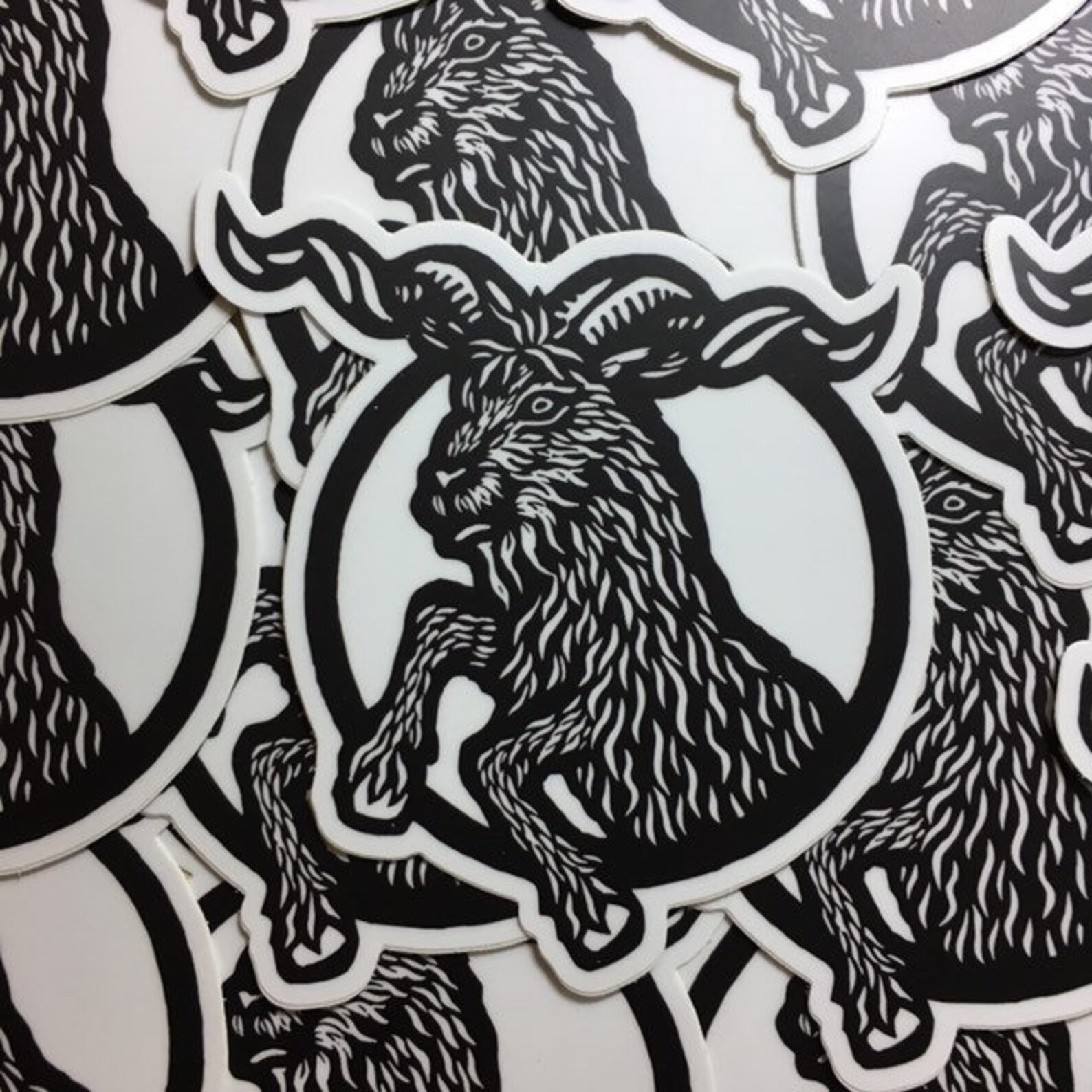 Rampant Goat 4 sticker indoor/outdoor vinyl | Etsy