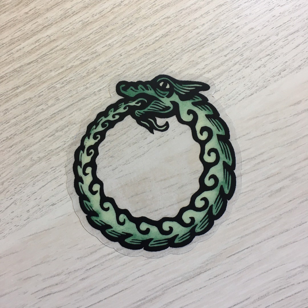Ouroboros Clear Sticker Indoor Outdoor UV Resistant Vinyl Serpent - Etsy