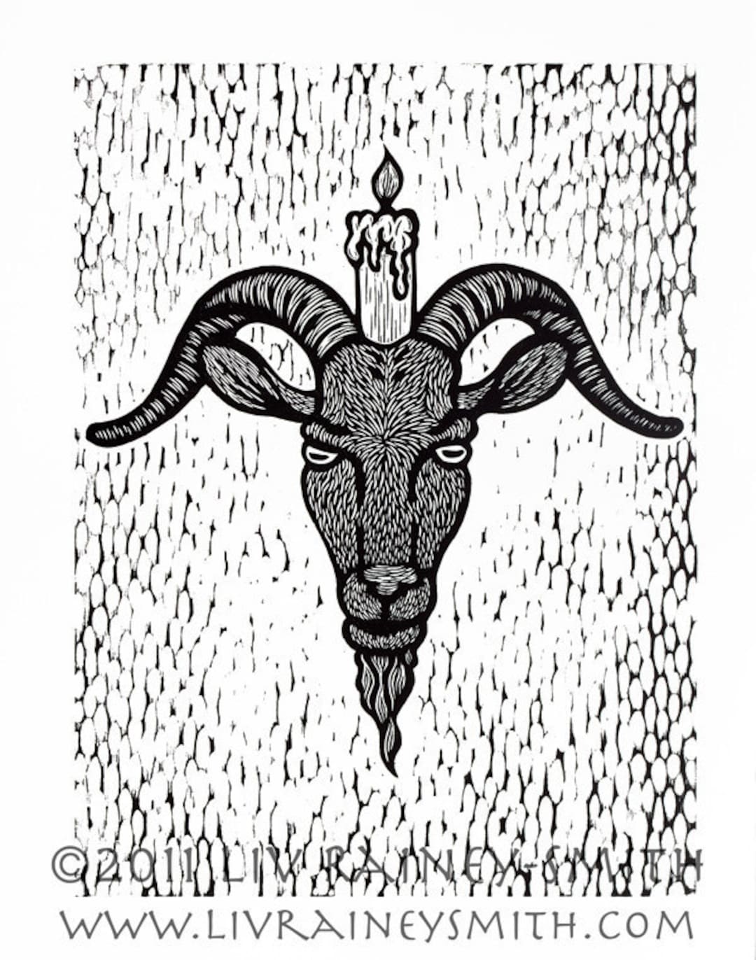 Sabbatic Goat Limited Edition Woodcut Fine Art Print 11 X 14 - Etsy