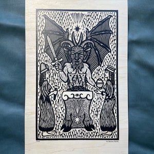 Goat Azazel at the Forge 11 X 17 Reproduction on Maple Wood Veneer - Etsy