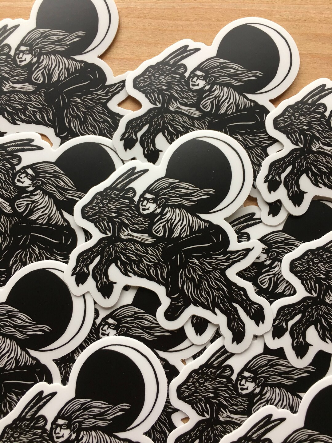 Midnight Ride Goat Witch Sticker Indoor/outdoor Vinyl - Etsy