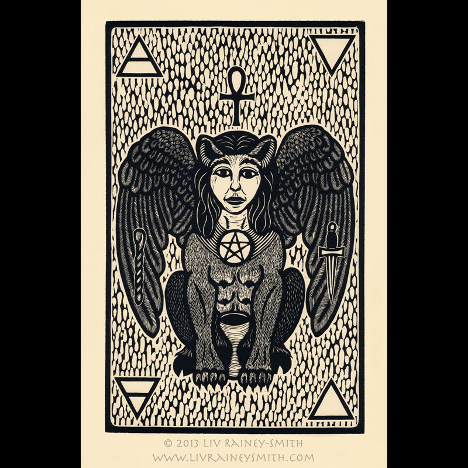 Sphinx Woodcut Limited Edition Arcanum Bestiarum Bestiary - Etsy