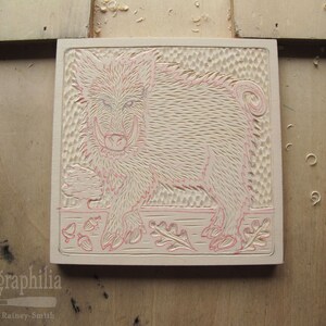 Boar Woodcut Limited Edition Arcanum Bestiarum Bestiary Print - Etsy