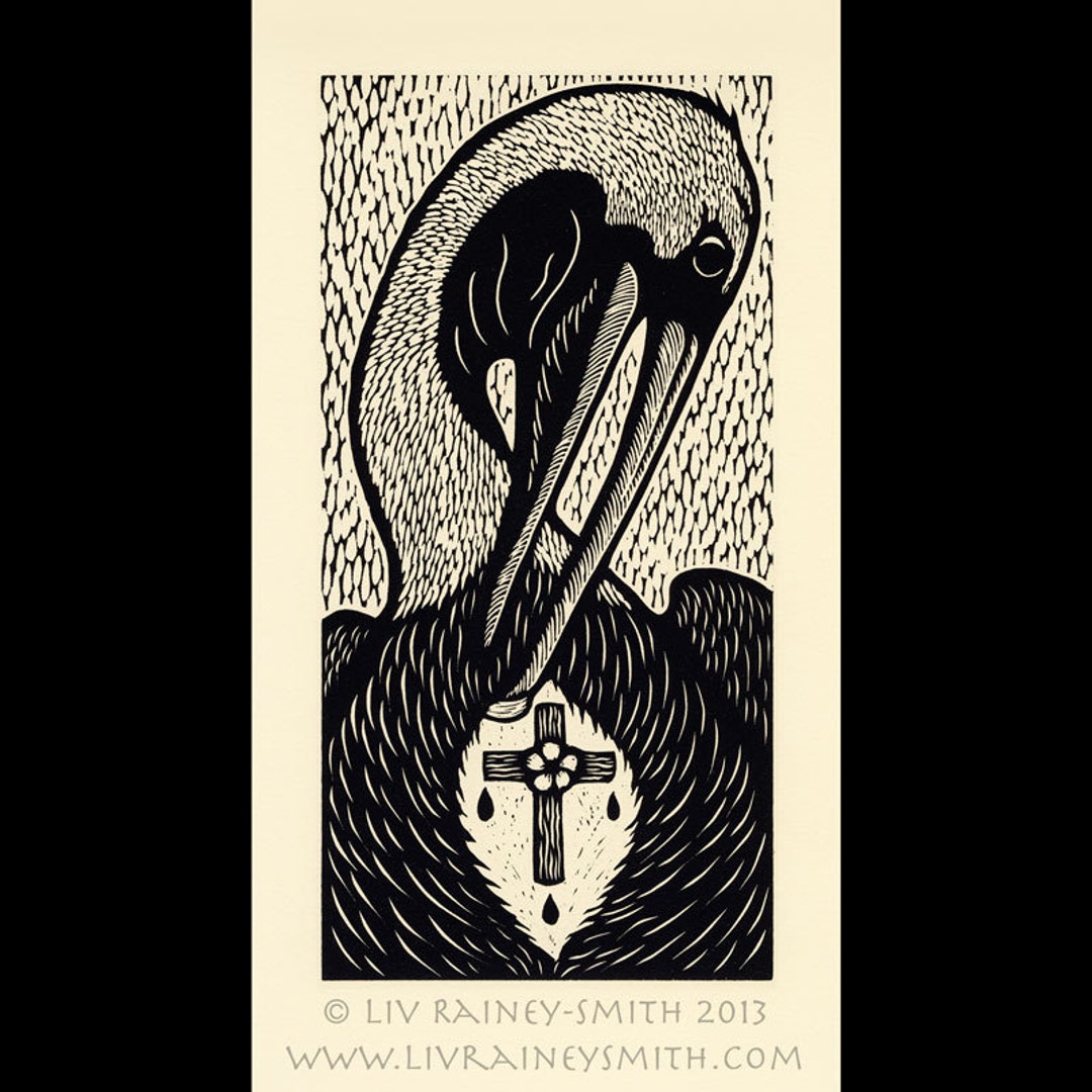 Pelican Woodcut Limited Edition Arcanum Bestiarum Bestiary Print - Etsy