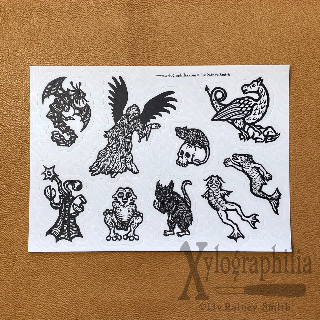 Eldritch Things Sticker Sheet Indoor/outdoor Vinyl 5x7” Mythos Monsters ...
