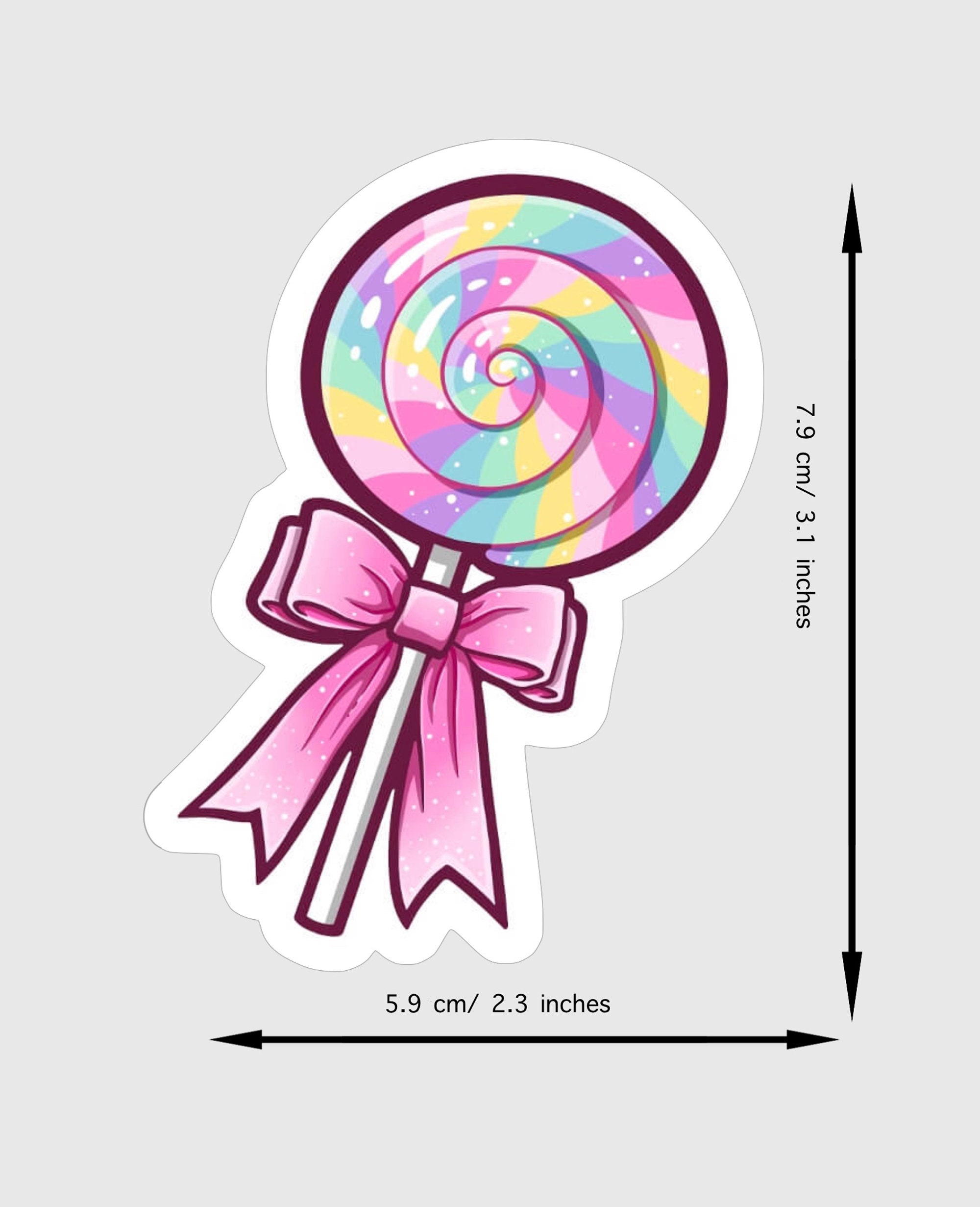 Rainbow Lollipop Sticker - Etsy