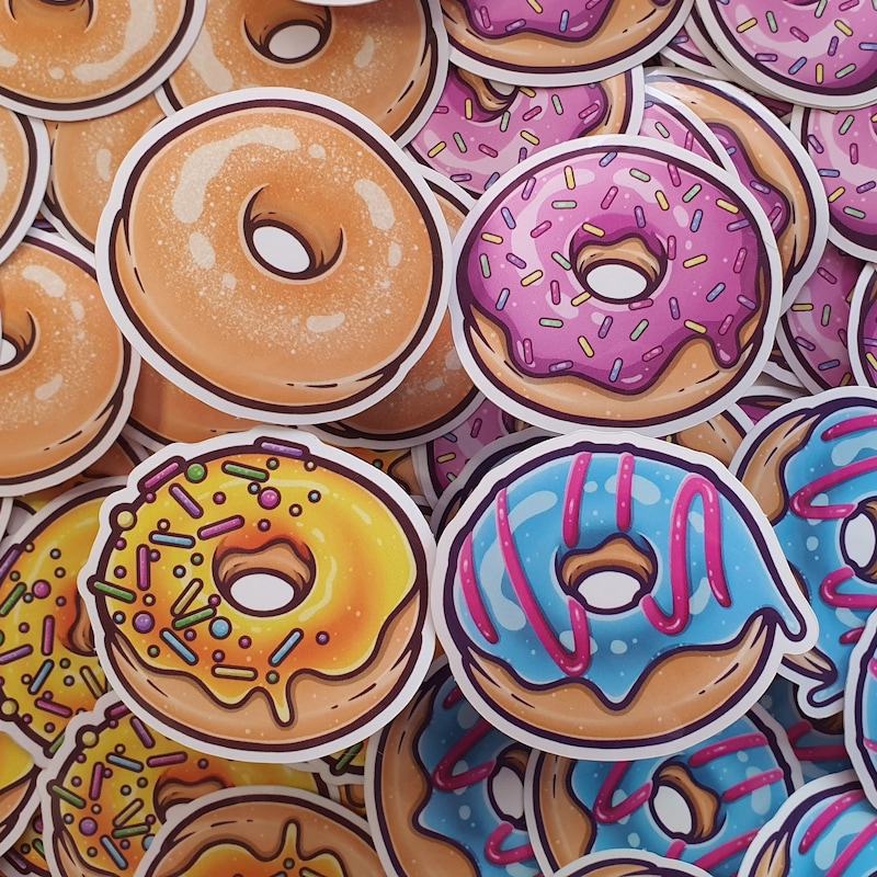 Donut Sticker - Etsy