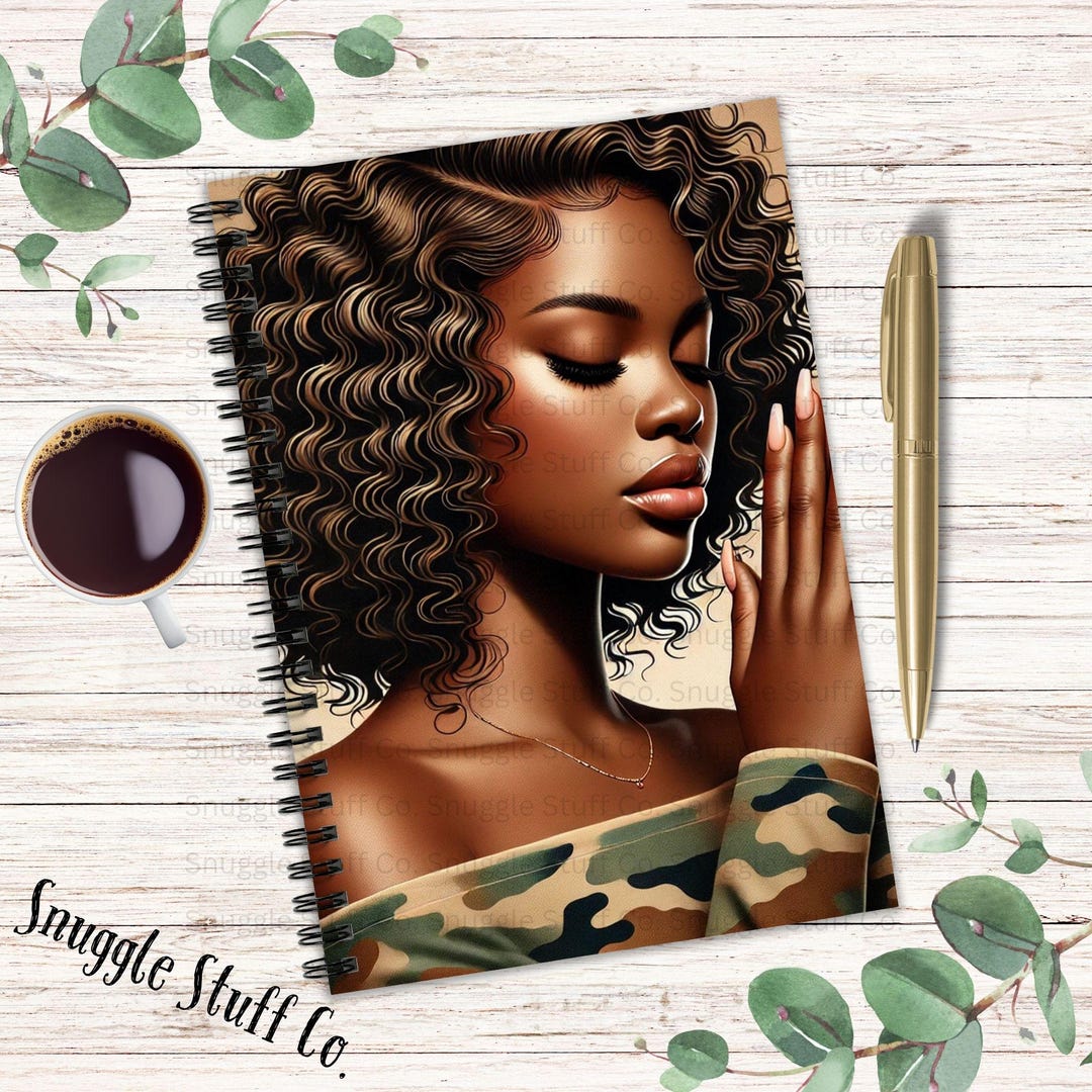 Praying Black Woman Notebook: Camo Afrocentric Christian Journal - Etsy