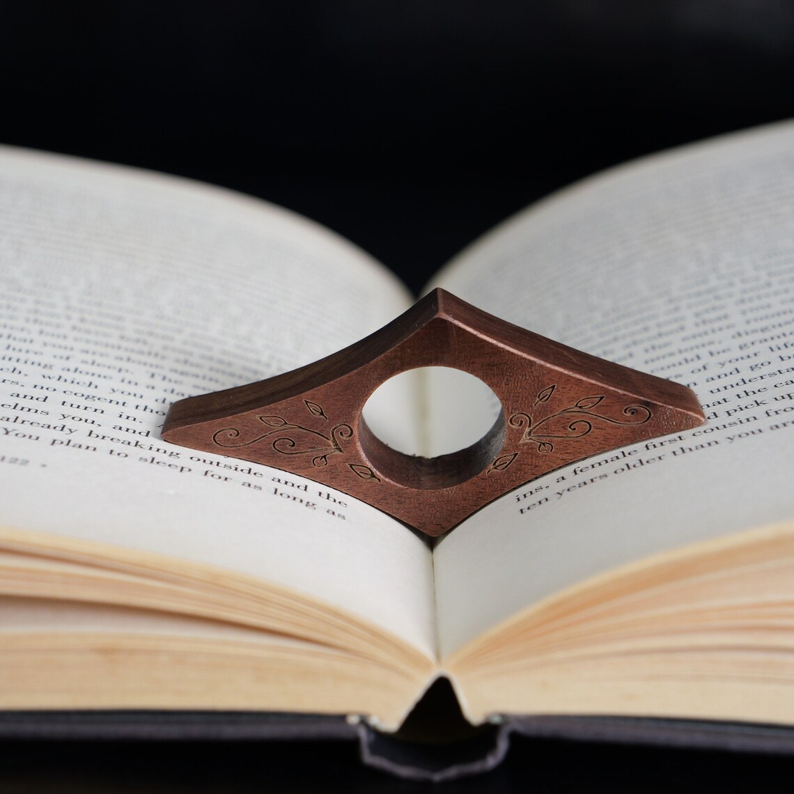 Personalized Wood Book Page Holder, Thumb Page Spreader, Thumb Page ...
