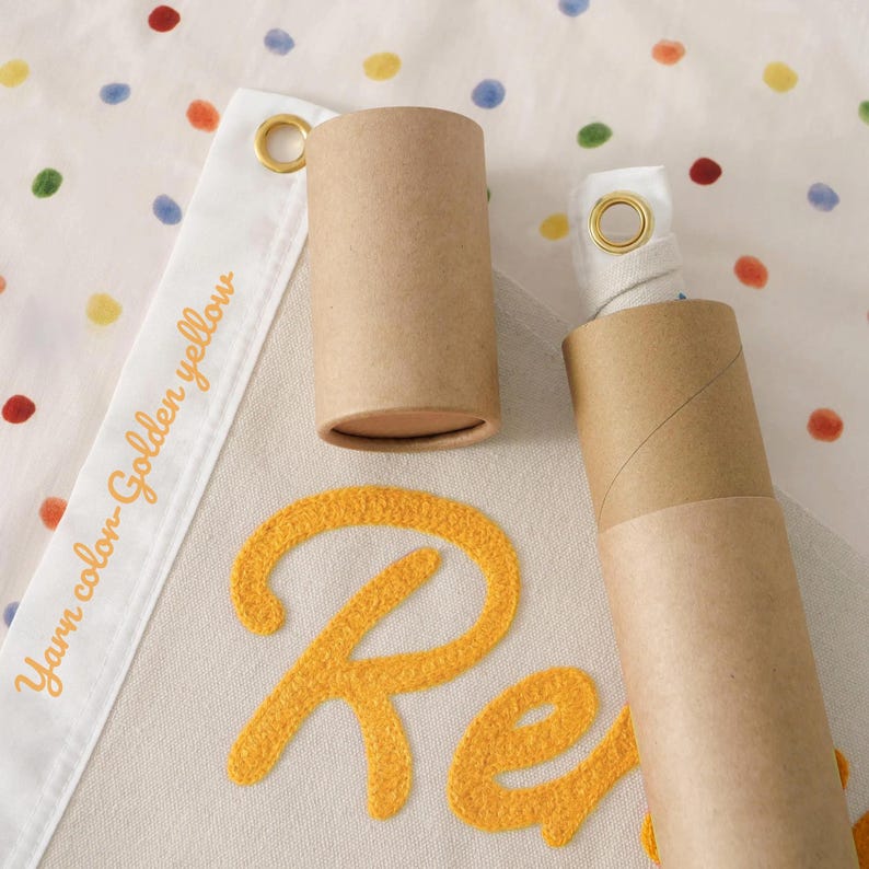 Hand Embroided Last Name Pennant | Personalized Wedding Marriage ...