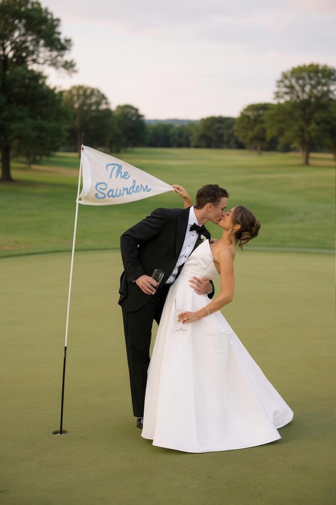 Hand Embroided Last Name Pennant | Personalized Wedding Marriage ...