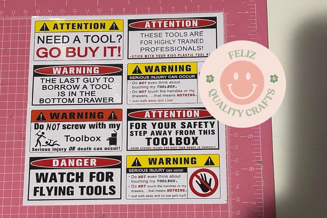 Funny Tool Box Sticker, Warning Do Not Screw With My Tool Box Sticker ...