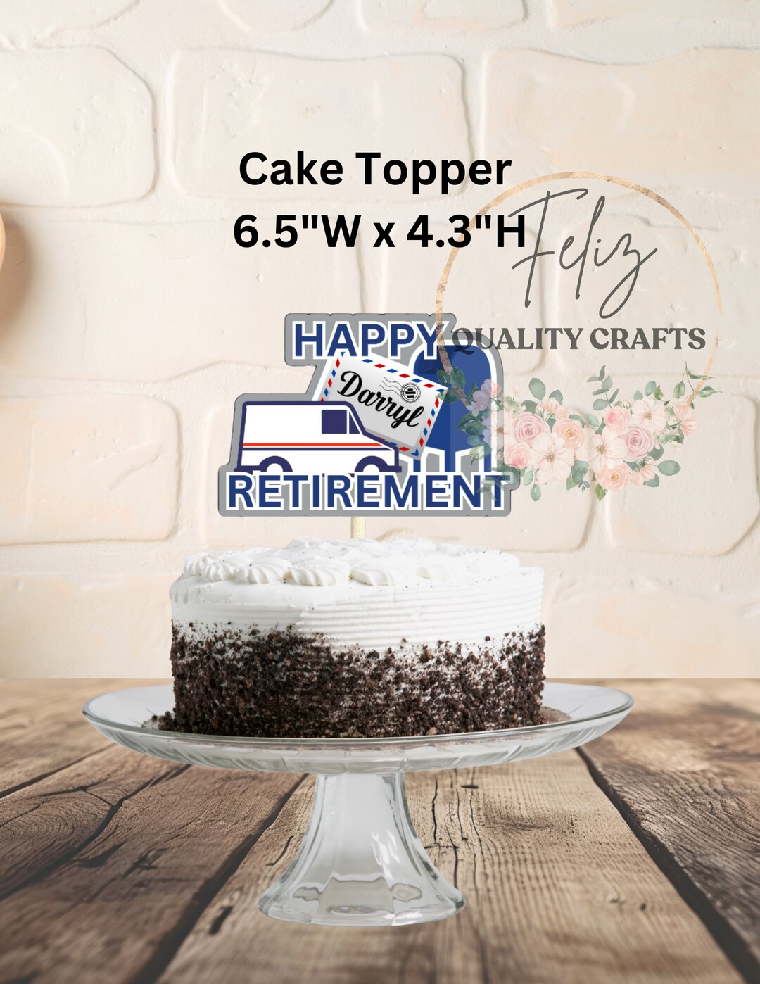 Happy Retirement Cake Topper, Mail Man Retirement Party Decor, Postal ...