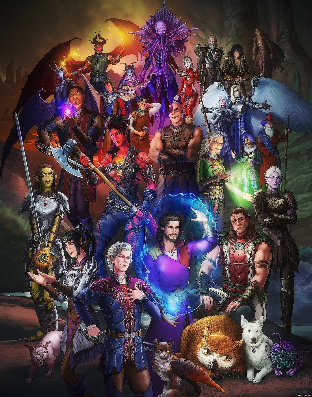 BG3 Companions & More Art Print - Multiple Sizes Available - "along the ...