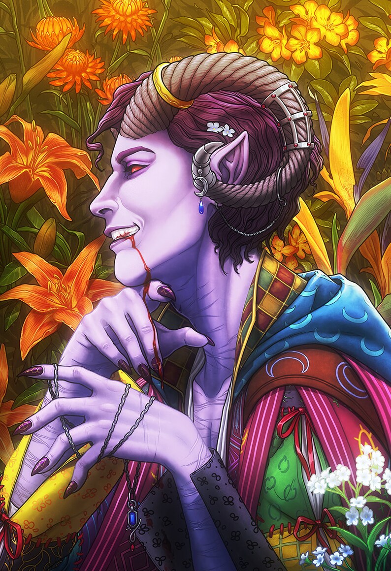 Critrole Molly With Flowers Art Print Multiple Sizes - Etsy