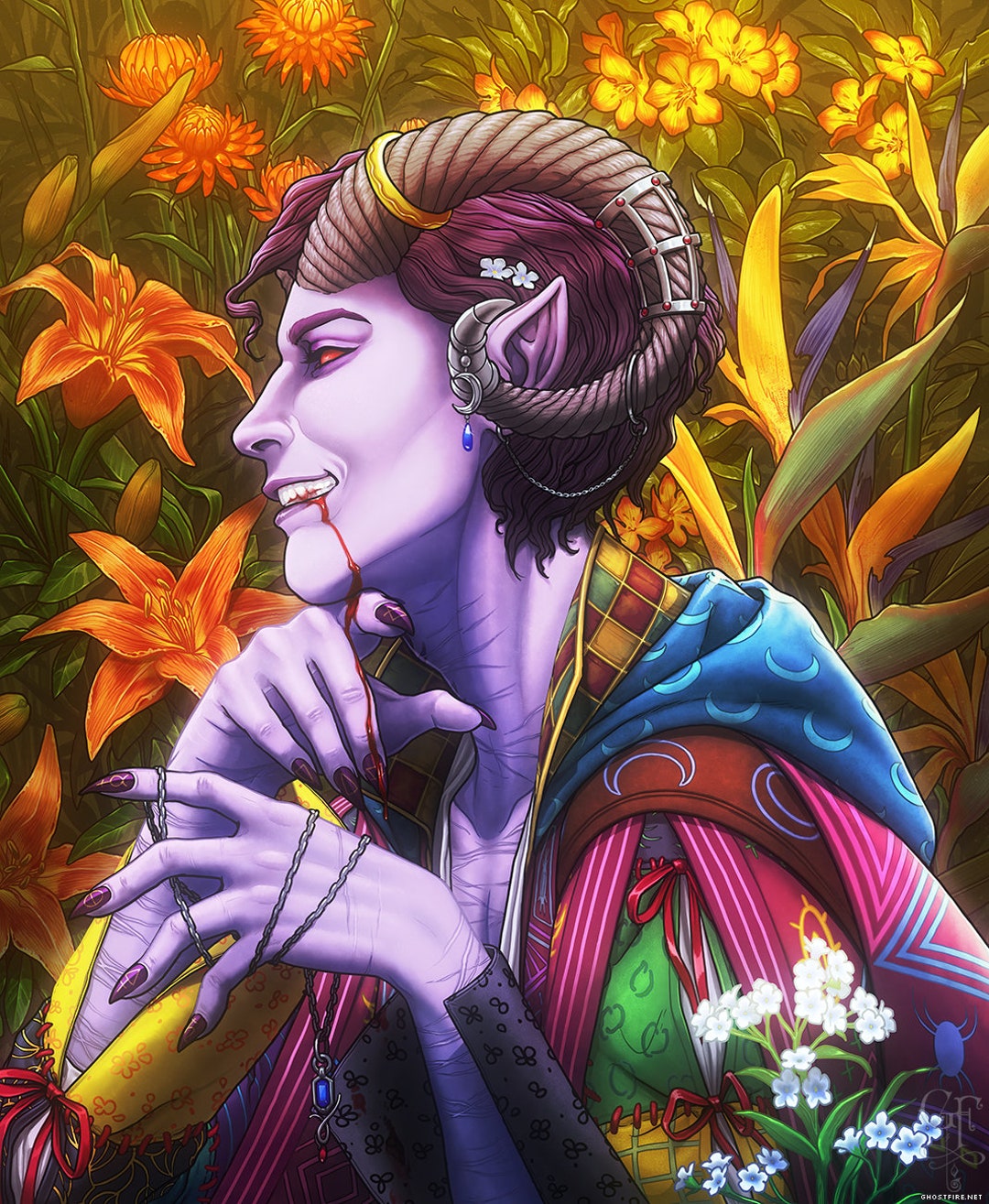 Critrole Molly With Flowers Art Print - Multiple Sizes Available ...