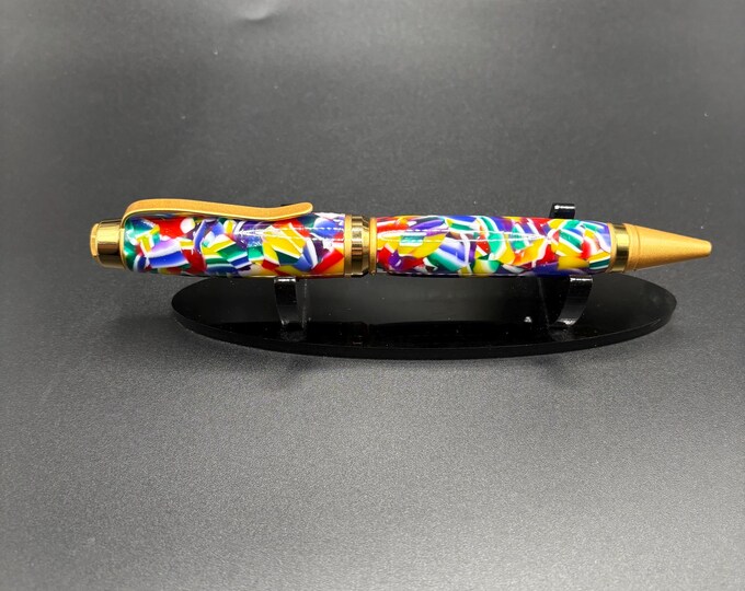 Waving Flags Satin Gold Acrylic Resin Cigar Ballpoint Pen - Etsy
