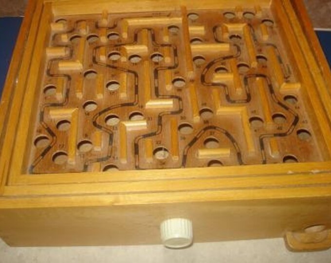 Vintage Wooden Labyrinth Marble Maze Game B - Etsy