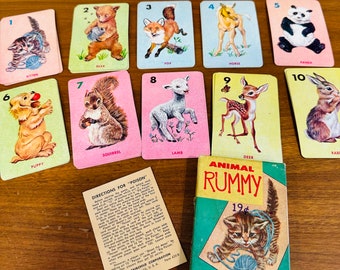 Vintage Animal Rummy - Etsy