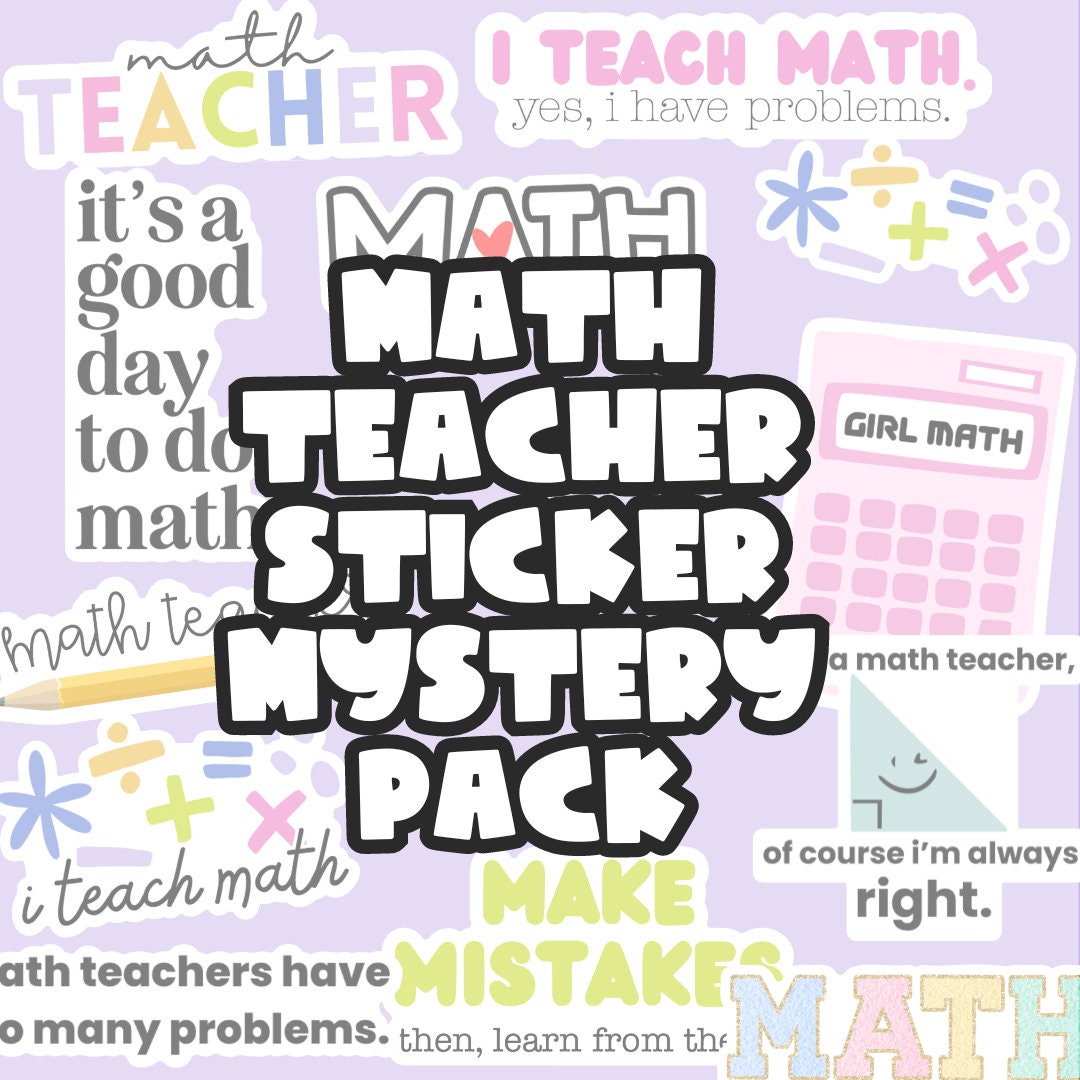 Mystery Math Teacher Sticker Pack math Teacher, Teacher Gift, Mystery ...