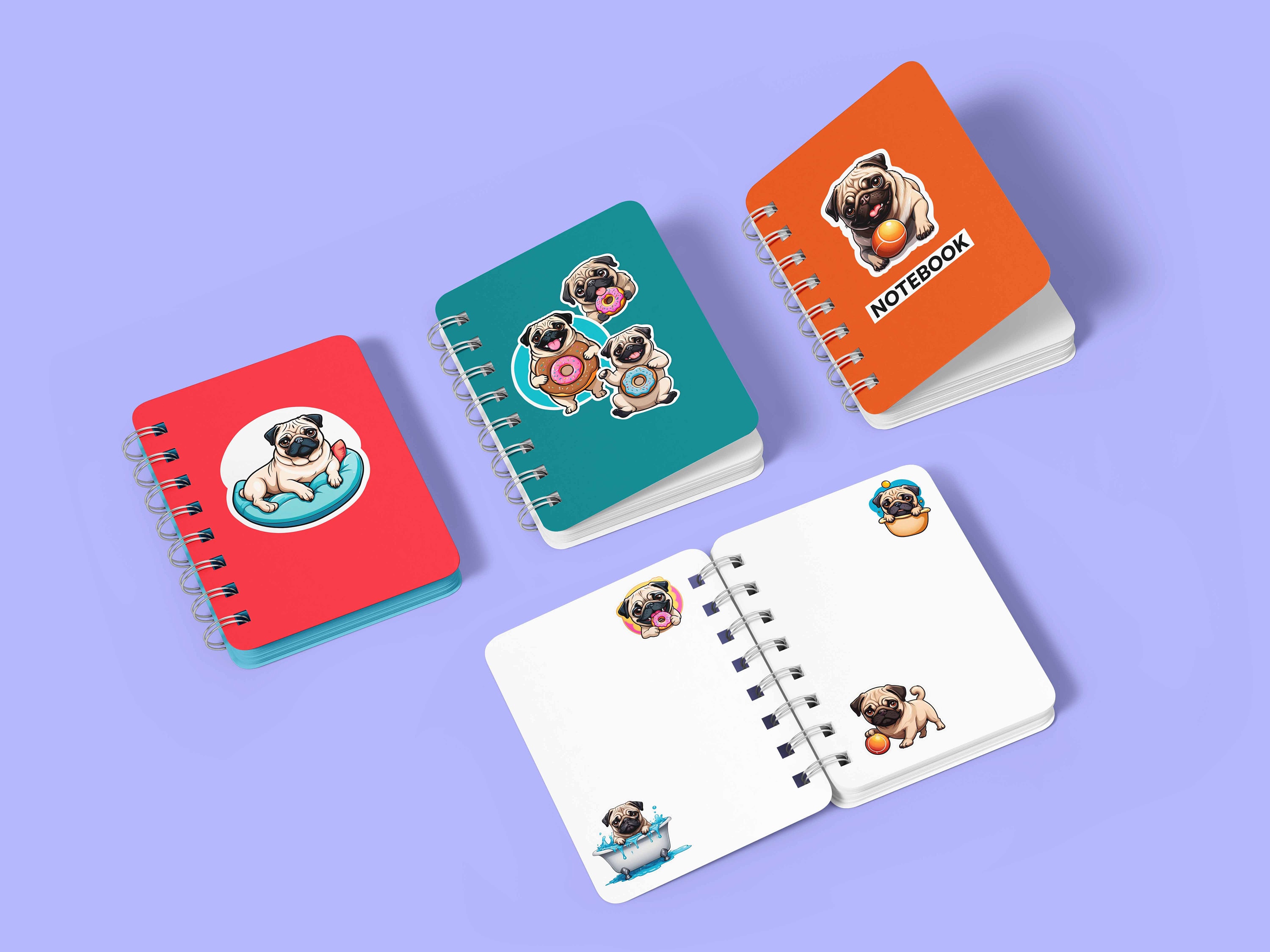 Cute Pug Clipart Digital Instant Download Cute Pug PNG Cute Pug ...