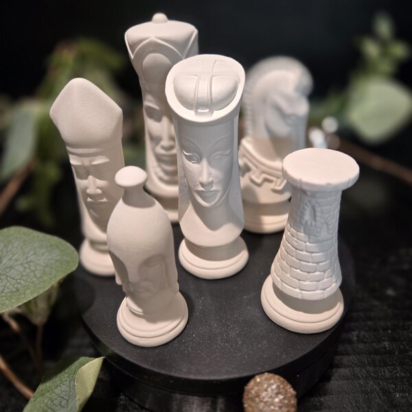 Ceramic Chess Set - Etsy