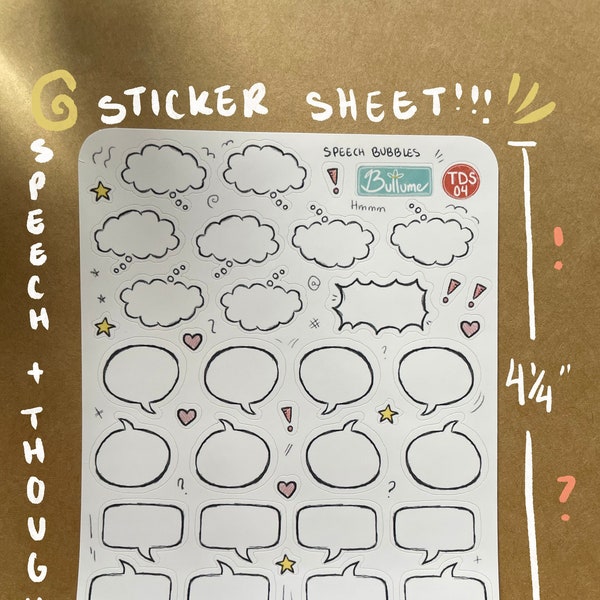 "speech Bubble Stickers" - Etsy