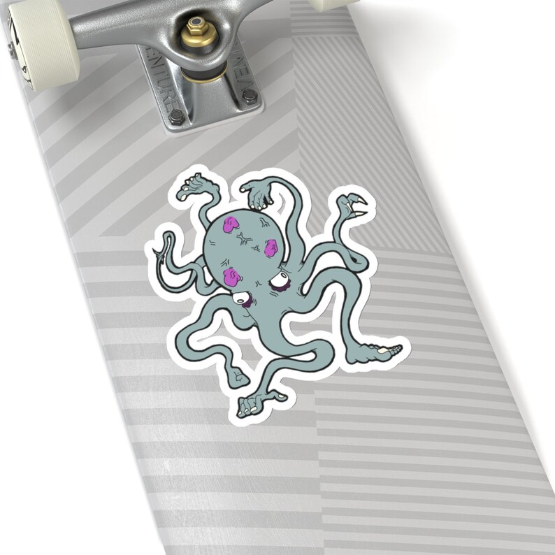 Monster Octopus Kiss-cut Stickers - Etsy