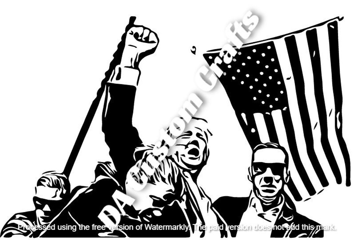 Donald Trump Fist Rasied SVG/PNG Image. High Resoluton. - Etsy