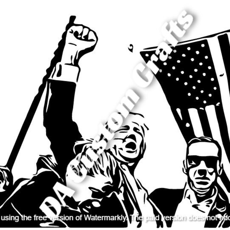 Trump Fight Laser File - Etsy